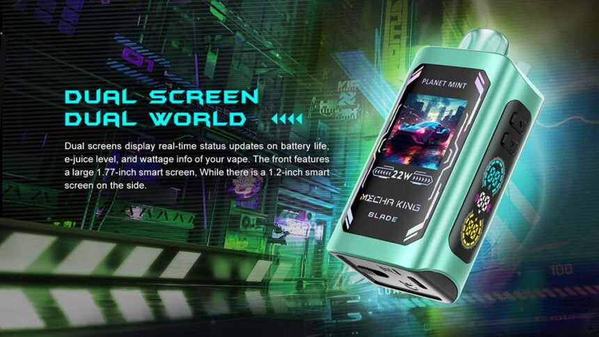 Mecha King Blade 25K Disposable Vape Review: Dual LED Display Screens ...